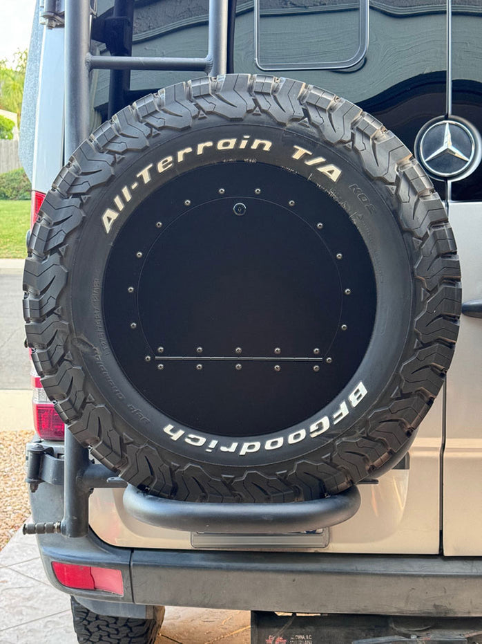 Mercedes-Benz Sprinter Van Lockable Spare Wheel Storage/Cover 16" & 17 ...