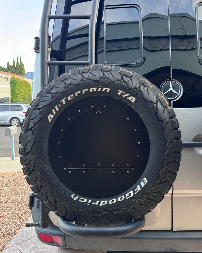 Mercedes-Benz Sprinter Van Lockable Spare Wheel Storage/Cover 16" & 17 ...